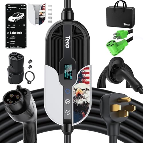 Amazon.com: Tera Electric Vehicle Charger for Tesla: Level 1 & 2 J1772 ...