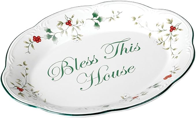 Amazon.com: Pfaltzgraff Winterberry Bless This House Plate - 11-Inch