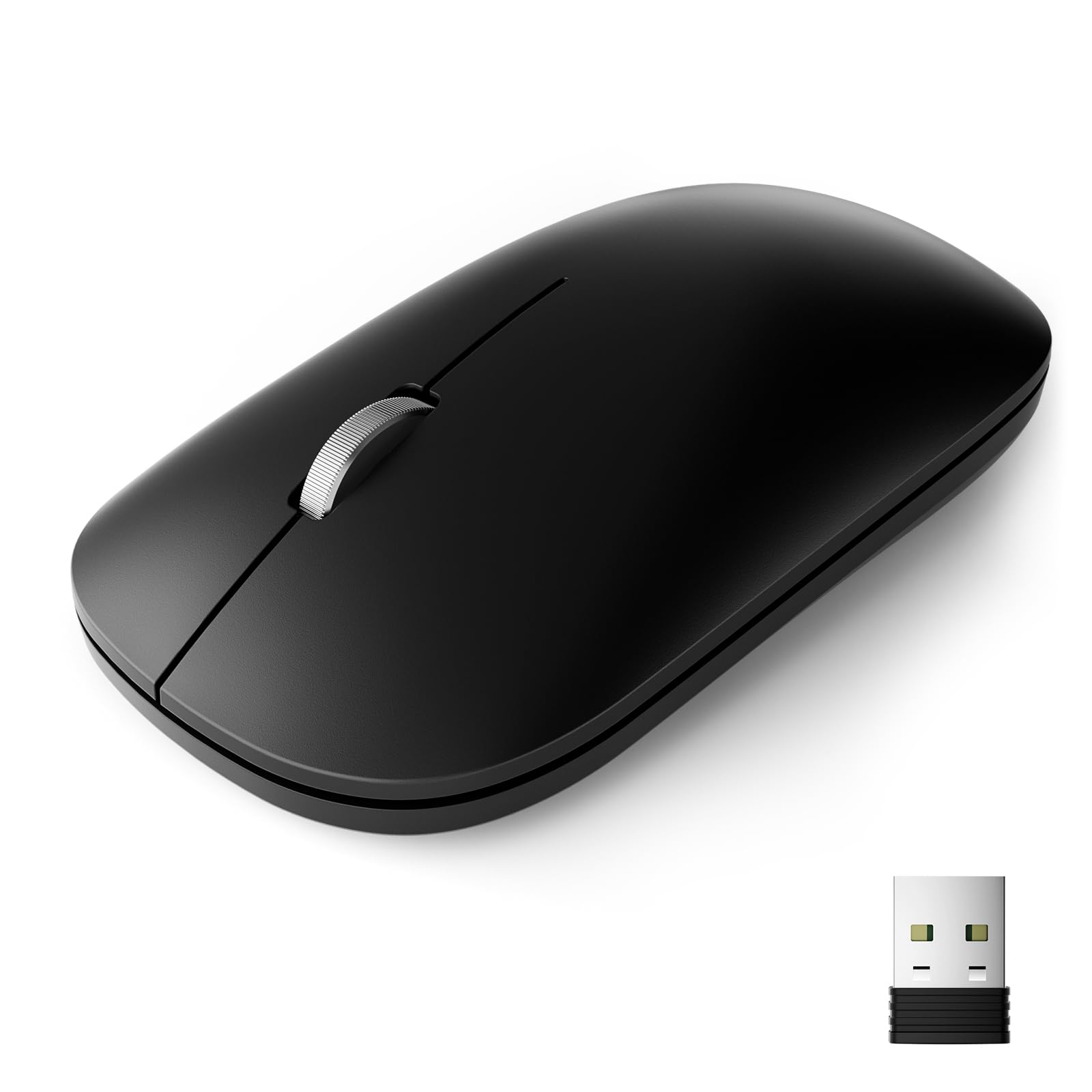 Amazon.com: USB Wireless Mouse, 2.4G Silent Slim Cordless Computer ...