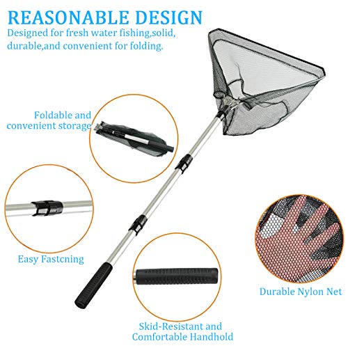 Telescopic Folding Fishing Landing Net, 1.9m Pole Collapsible ...