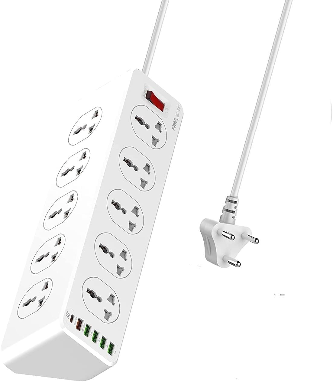 Buy MYVN Power Strip Extension Board with USB-C Port,PD3.0&QC3.0 Fast ...