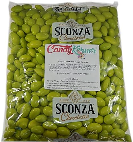 Amazon.com : Jordan Almonds - Candy Coated Almonds - Lime Green Mix ...
