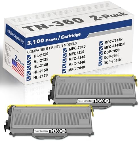 Amazon.com: TN360 Toner Cartridge High Yield Replacement for Brother TN-360 TN330 TN-330 ...