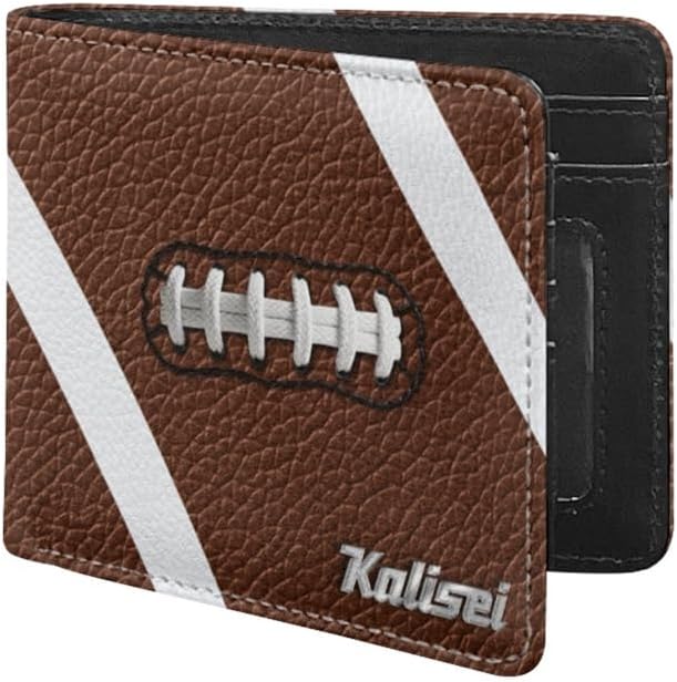 Amazon.com: Shiny Alice Personalized Name Teen Boys Football Wallet for ...