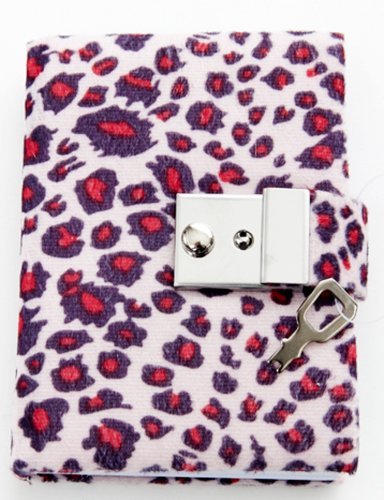 Buy Animal Print Diary Teen Locking Journal Lock & Key (Pink W/ Red ...