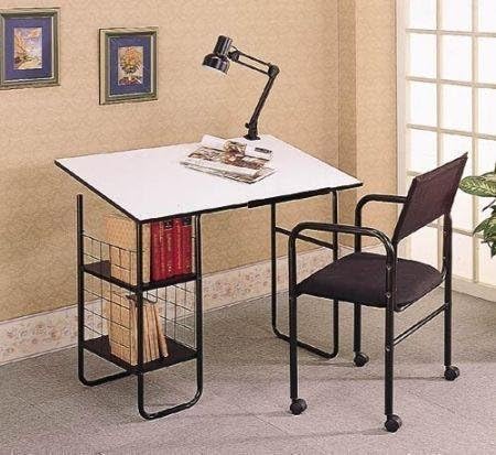 Amazon.com: Artist/Architect White Laminated Drafting Table w/Lamp ...