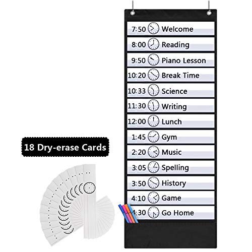 EAMAY Daily Schedule Pocket Charts, Teacher Schedule Chart with ...