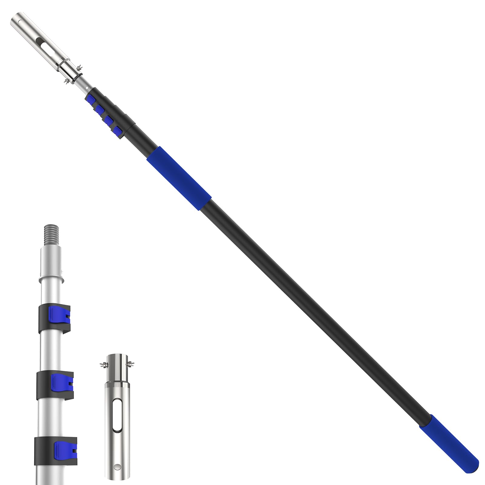 Amazon.com : Buyplus Pool Pole - 15FT Telescopic Extendable Swimming ...