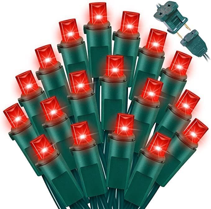 Amazon.com: LAMPHOME 60 Count Red -String Lights - 18FT LED Christmas ...