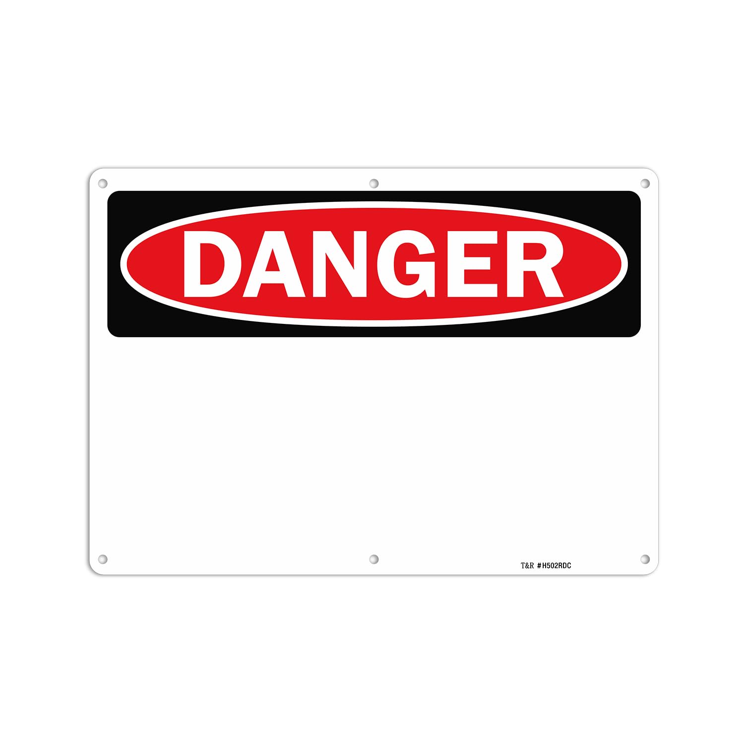 Amazon.com: T&R "Danger" Blank Sign - 1 Pack - 14 x 10 Inches Rust Free ...