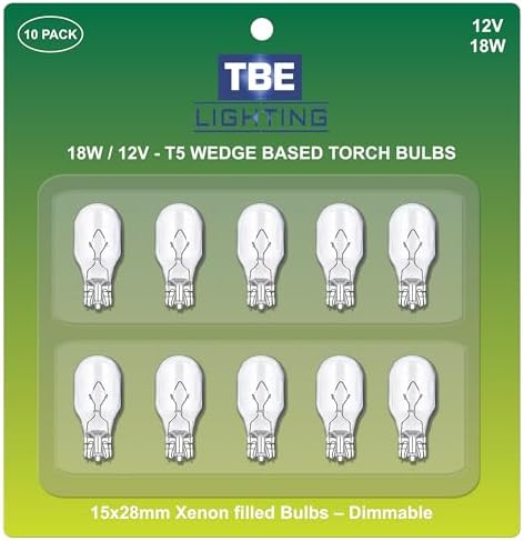 TBE LIGHTING Replacement 18 Watt T5 Wedge Base 12 Volt, Pack of 10 ...