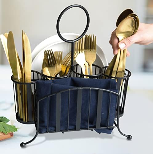 Amazon.com - Berdeng Utensil Caddy, Utensil Basket for Table,Napkin and ...
