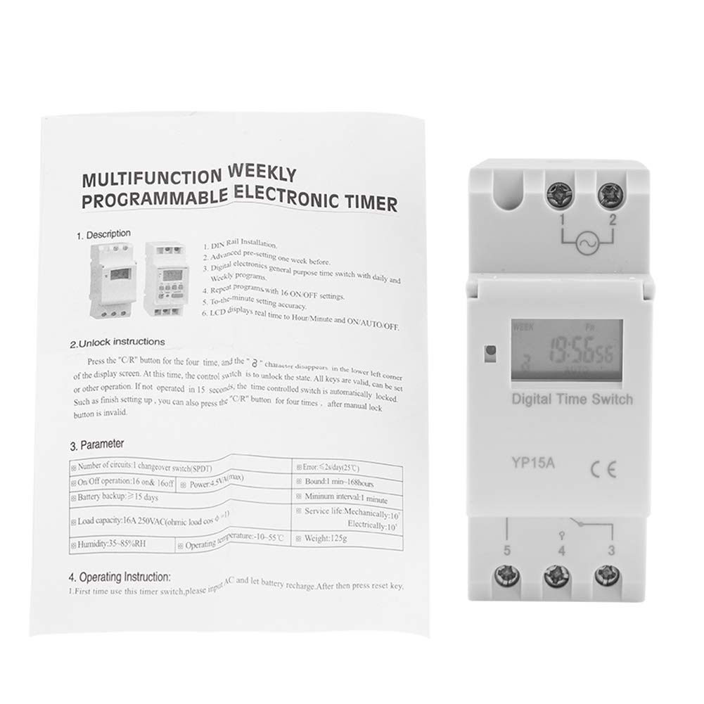 Buy Leyeet 16A Digital LCD Programmable Relay Switch2 programmable ...