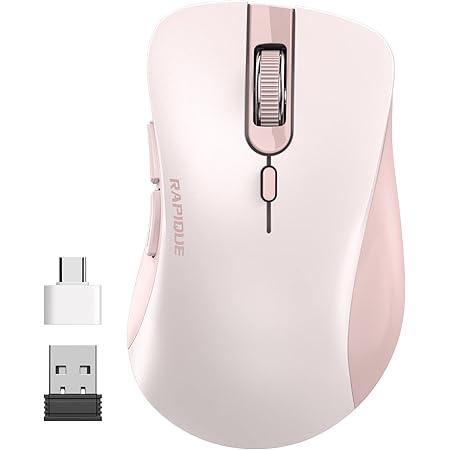 Amazon.com: RAPIQUE Bluetooth Wireless Mouse, Dual Mode Rechargeable ...