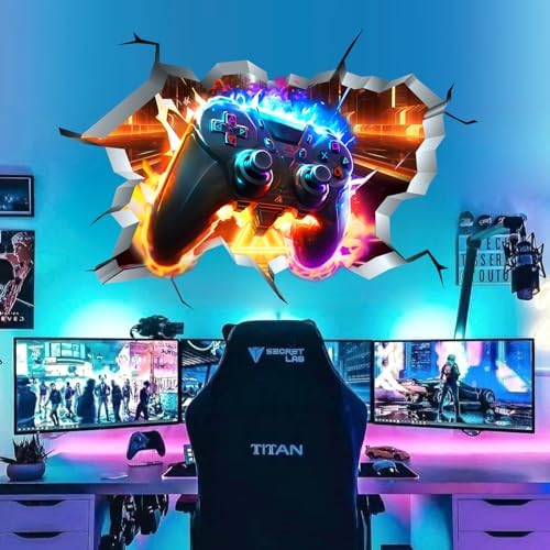 Amazon.com: TOARTi 3D Game Wall Decals Gaming Wall Stickers for Boys ...
