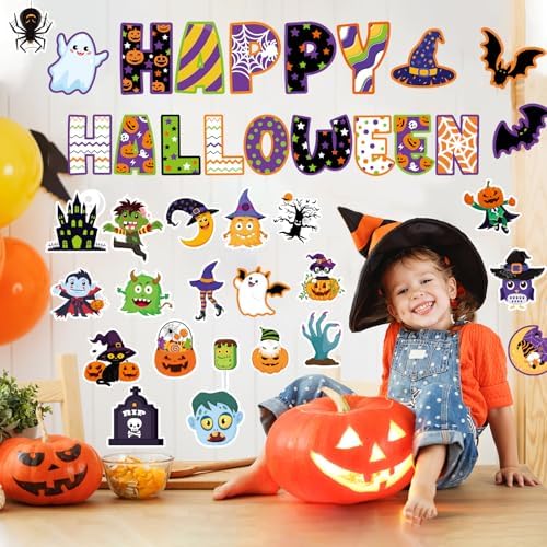 Amazon.com: Machomby 48 Pcs Halloween Pumpkin Cutouts for Classroom ...