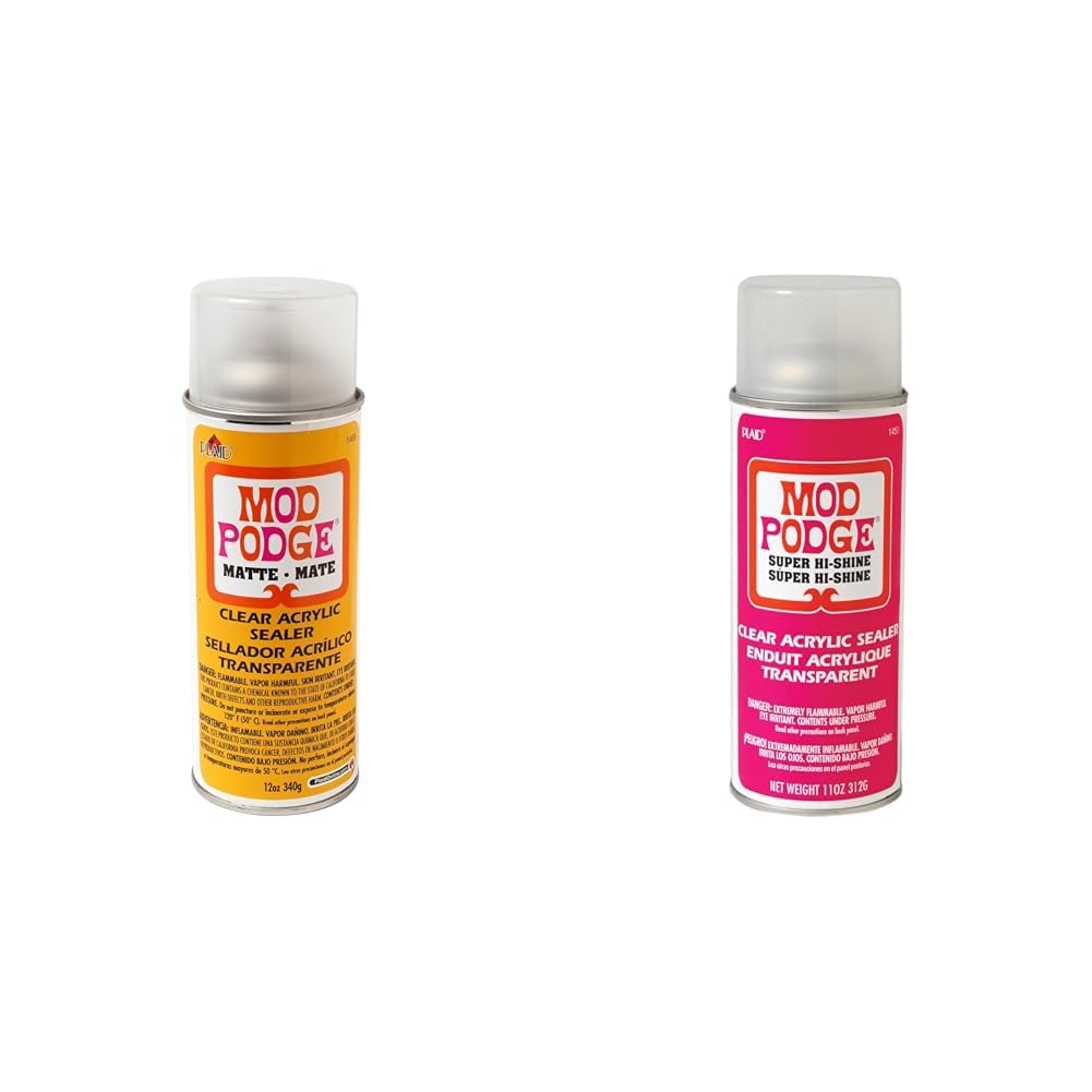 Amazon.com: Mod Podge Clear Acrylic Sealer Bundle - 1469 Matte 12 oz ...