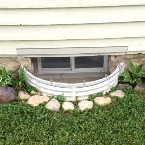 UEDET Window Well Covers Outside, Heavy-Duty Polycarbonate Basement ...