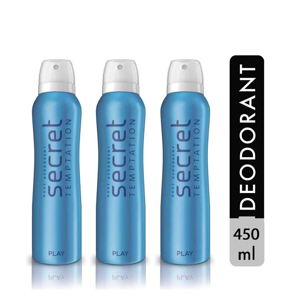 Buy Secret Temptation Play Deodorant 150-ML (Pack of 3) Online at Low ...