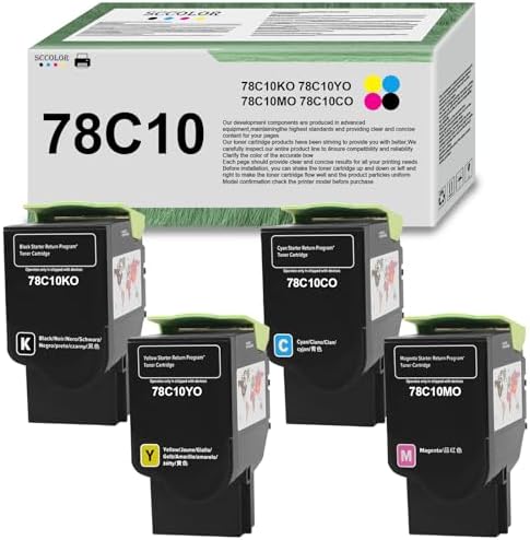 Amazon.com: 78C10K0 78C10Y0 78C10M0 78C10C0 Toner Cartridge Replacement ...