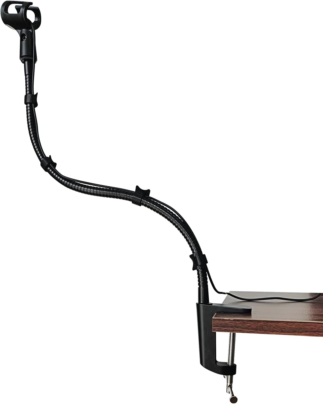 Amazon.com: Angksorm 19" Flexible Gooseneck Microphone Stand with Desk ...