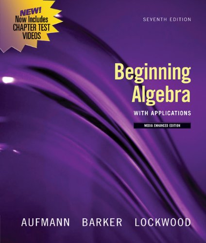 Bundle: Beginning Algebra with Applications, Multimedia Edition, 7th ...