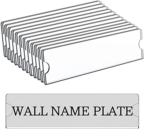 Dingelex Acrylic 2x8 Office Name Plate,Clear Door Sign Holder Hanging ...