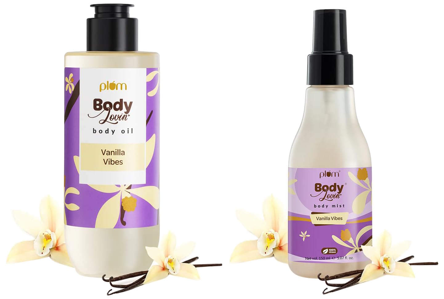 Buy Plum BodyLovin' Vanilla Vibes Body Mist & Body Oil Duo | Long ...