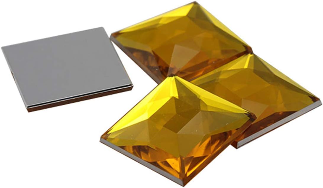 Amazon.com: Allstarco 24mm Flat Back Acrylic Square Gems Rhinestones ...
