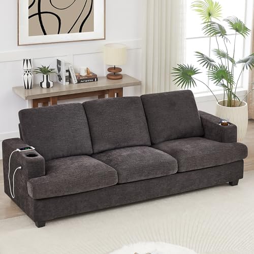 Amazon.com: HOWE Sofa, 89 inch Modern Sofa Couch with USB Charging ...