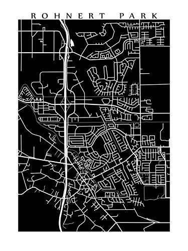 Amazon.com: Cotati Rohnert Park, California Map Print : Handmade Products