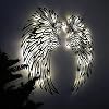 Amazon.com: LED Metal Angel Wings Wall Decor - Glowing Wing Art for ...