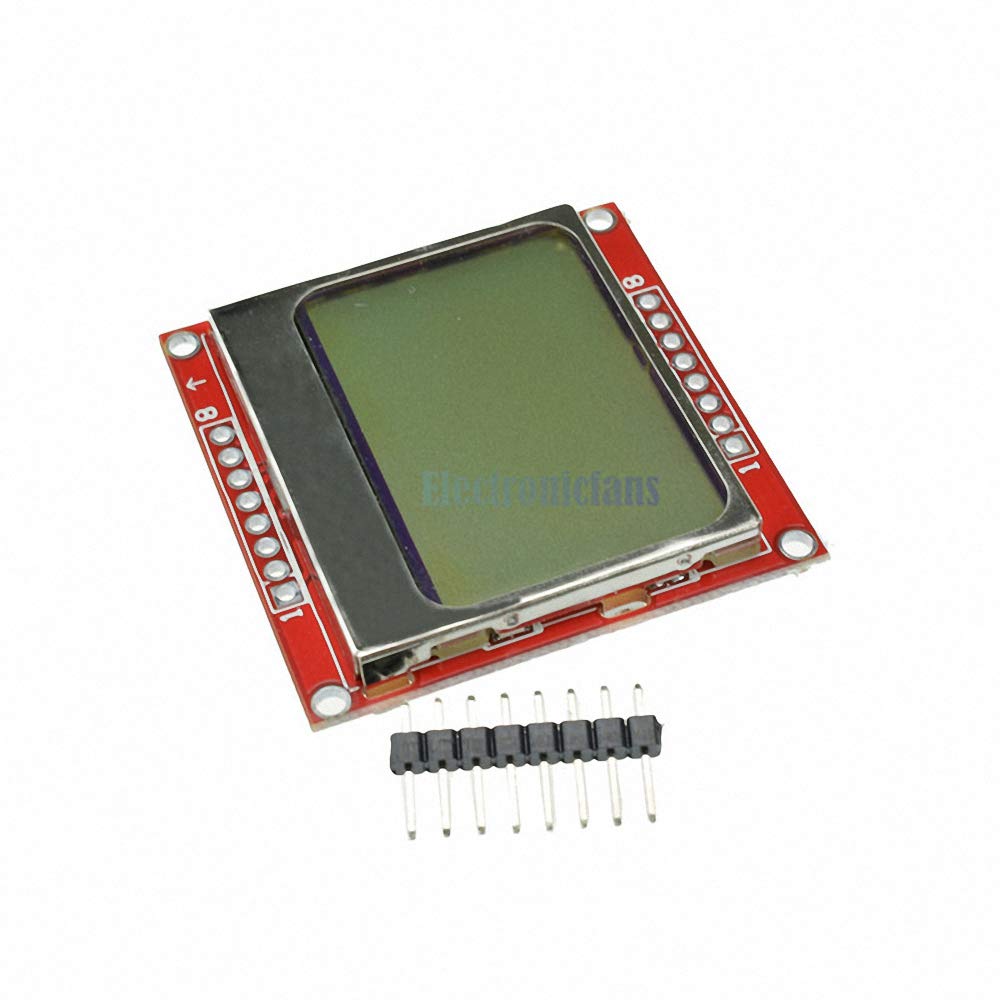 2pcs LCD Module Display Monitor White Backlight Adapter 8448 84x48 5110 ...