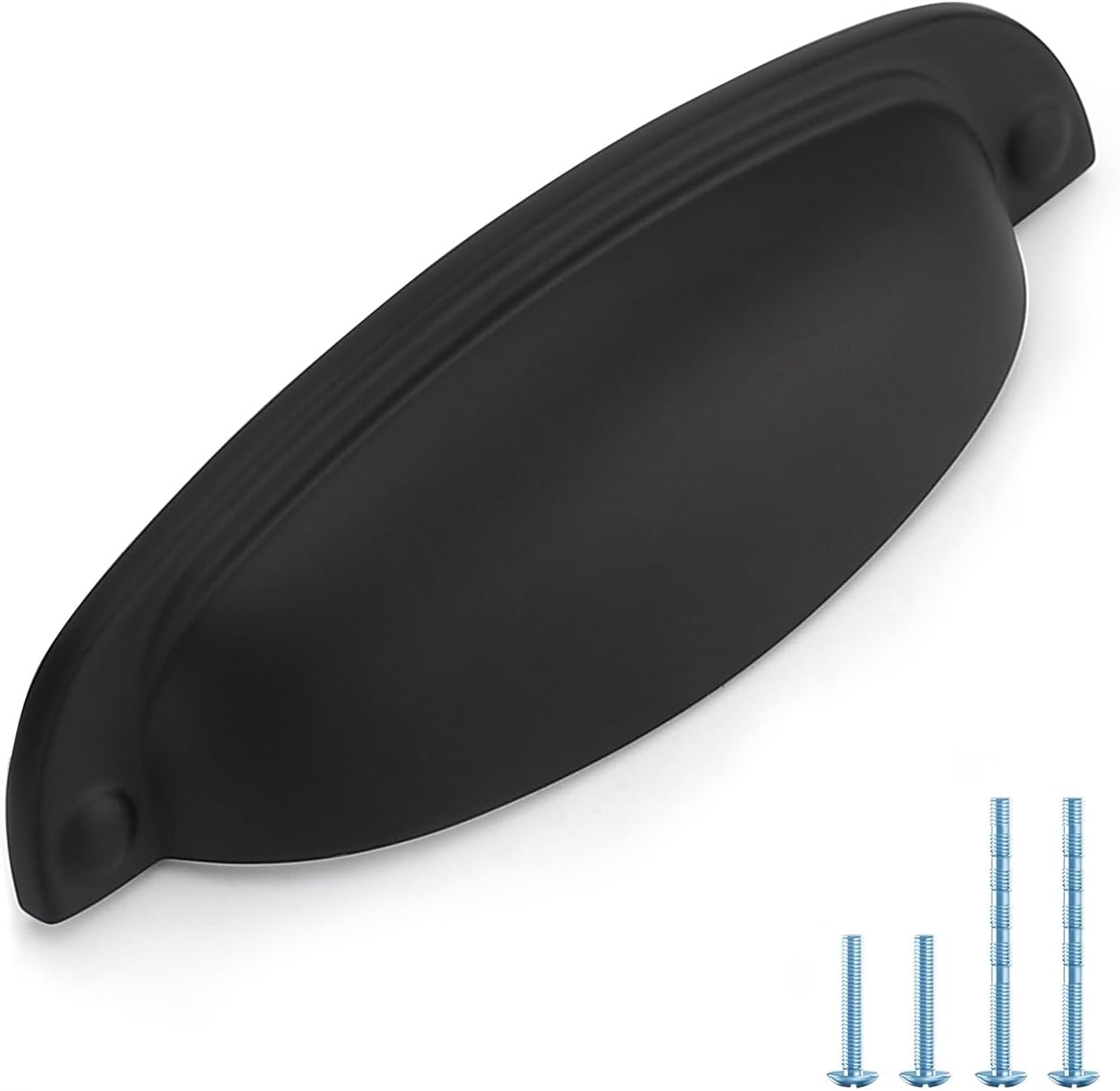 ONLYKXY Shell-Shaped Design Black Antique Metal Kitchen Cabinet Knobs ...