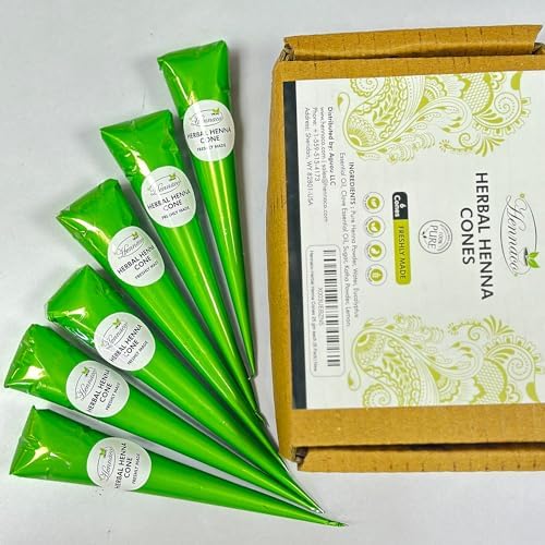 Amazon.com : Hennaco Herbal Hair Henna Cones, Natural & Pure Henna ...