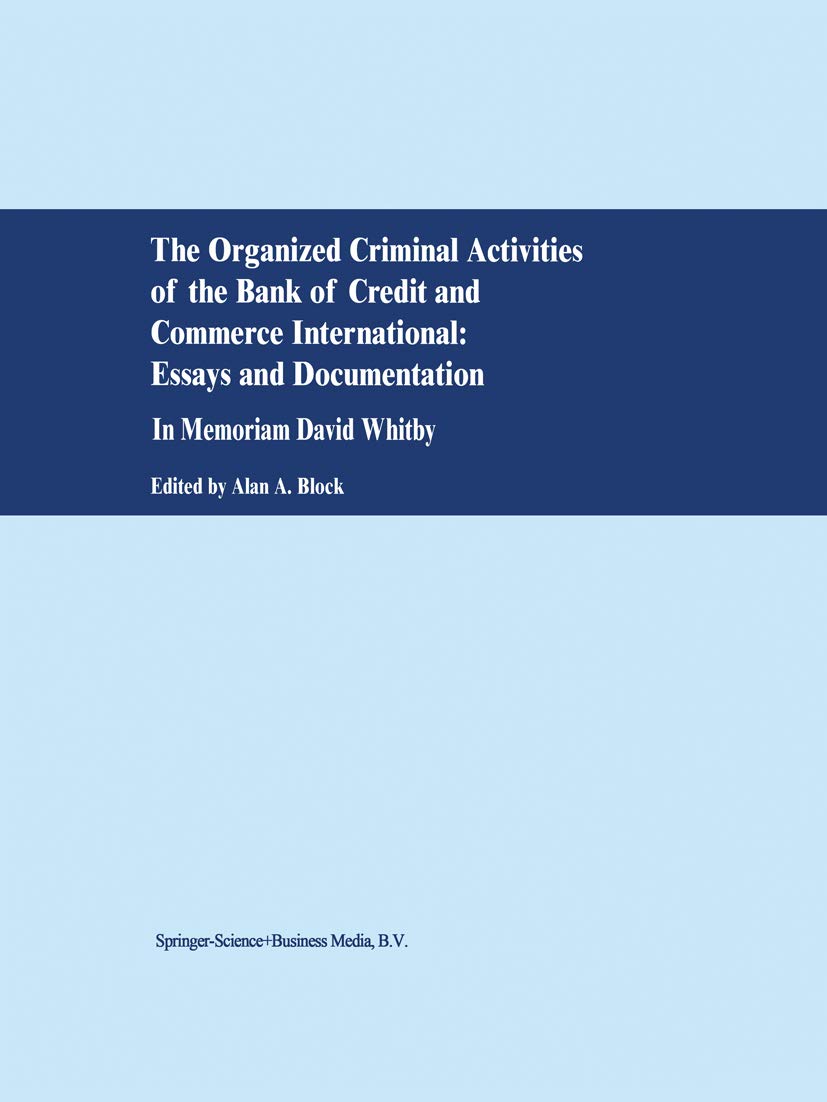 The Organized Criminal Activities of the Bank of Credit and Commerce ...