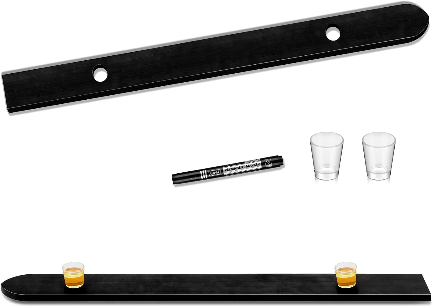 Amazon.com | Beeveer Wooden Shot Board 2 Person Ski Retro Rustic Shot ...