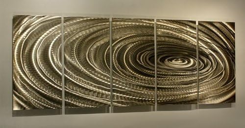 Amazon.com: Large Gold Abstract Metal Wall Sculpture - Modern ...