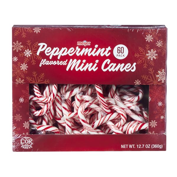 Amazon.com : Meijer Christmas Candy Canes Suckers, Peppermint Flavor ...