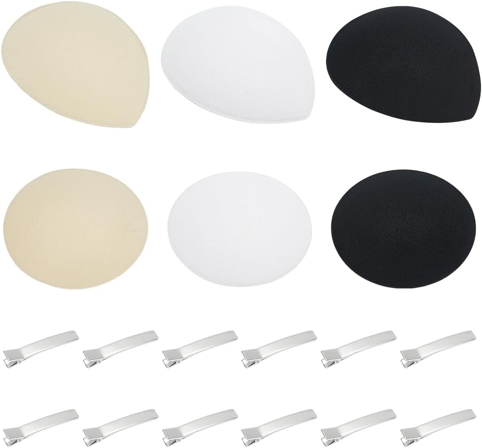 FINGERINSPIRE 18 PCS Teardrop Round Fascinator Hat Base 3.9x3.9x0.1 ...