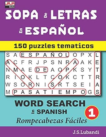 SOPA de LETRAS en ESPAÑOL (WORD SEARCH in SPANISH): 1 | Amazon.com.br