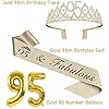Amazon.com: 95th Birthday Decorations for Women Gold with 95th Birthday ...