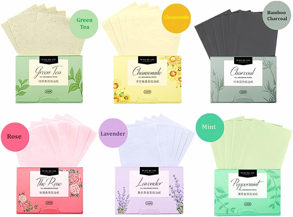 Anlising 600 PCS Facial Oil Blotting Paper, Natural Oil Absorbing ...