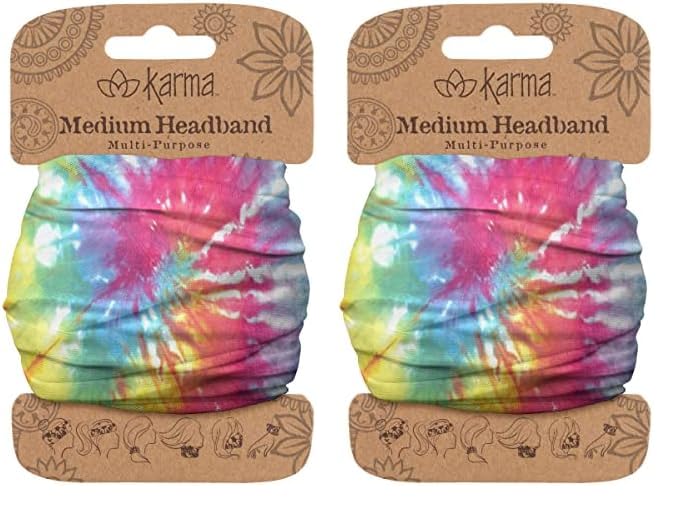 Amazon.com: Karma Multi Color Tie Dye Headband for Women - Medium ...