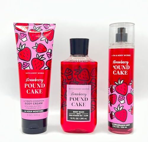 Amazon.com : Bath & Body Works Strawberry Pound Cake Deluxe Gift Bag ...