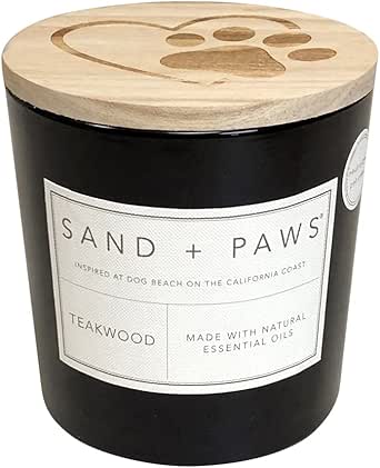 Amazon.com: Sand + Paws Scented Candle - Teakwood - Additional Scents ...