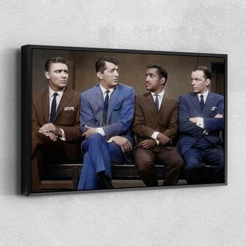Amazon.com: Rat Pack Music Band Dean Martin Wall Art Decoration, Black ...