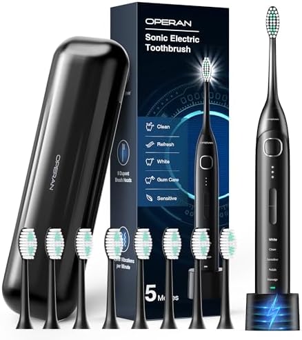 Operan Electric Toothbrush for Adults and Kids Rechargeable Sonic ...