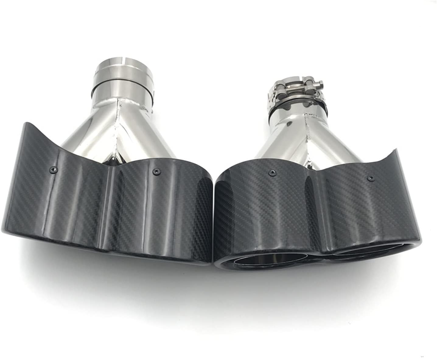 BLUKU Auspuffrohr 1 Paar Universal-Y-Modell Auto-Tuning-Schalldämpfer ...