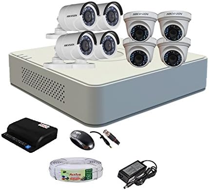 Buy Hikvision 4 CCTV Cameras (Night Vision) & 4 Channel DVR Standalone ...